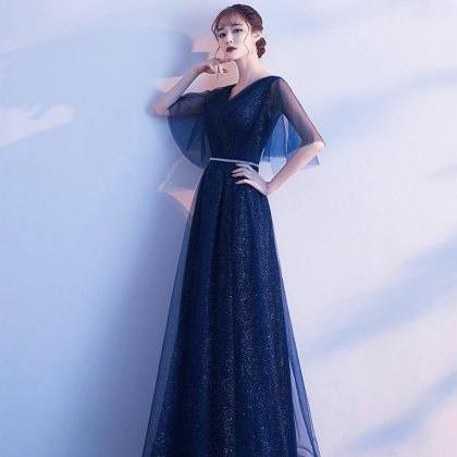 Style,v-neck Party Dress, Fancy Evening Dress,elegant Bridesmaids Dress ...