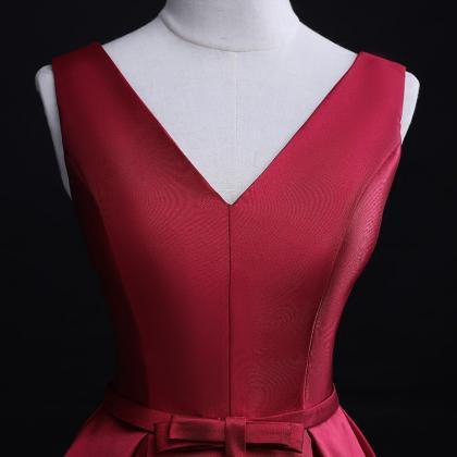 Red Graduation Gown, V-neck Homecoming Dress,custom Made on Luulla