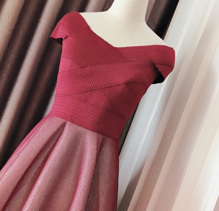 Bandage Cross Dress, Off Shoulder Homecoming Dress, Patchwork Mesh Midi ...