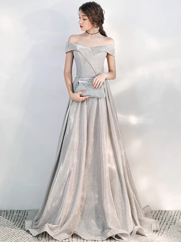Off-the-shoulder Evening Dress, High Quality, Atmosphere Dress, Elegant ...