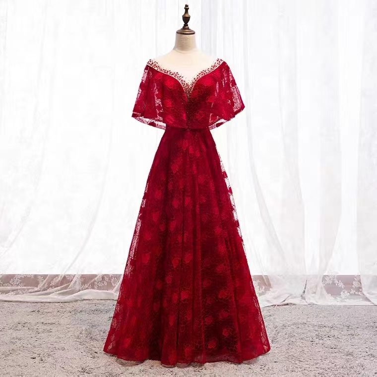Red Party Dress , Elegant Party Dress,unique Evening Dress,custom Made ...