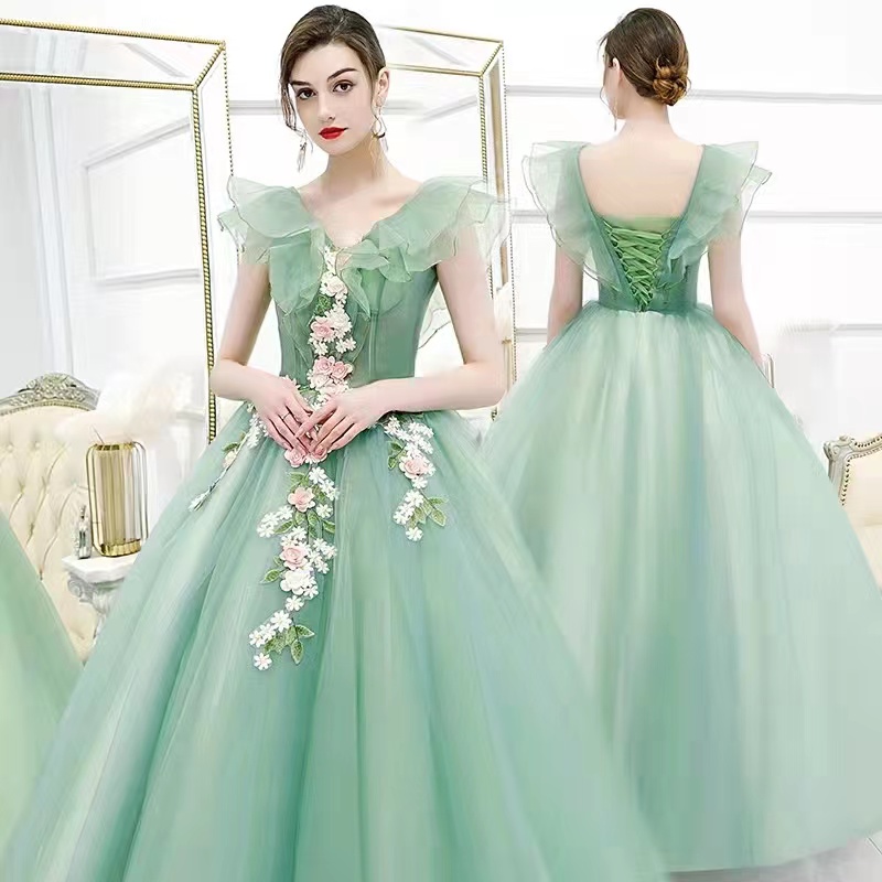 Colorful Tulle Wedding Dress , Shaggy Dress, Long Evening Gown,custom ...
