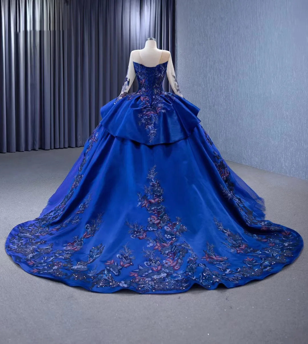Elegant Royal Blue Ball Gown Dress on Luulla