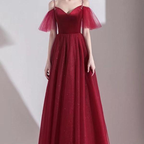Charming Red Dress, Spaghetti Strap Prom Dress,fairy Party Dress,custom ...