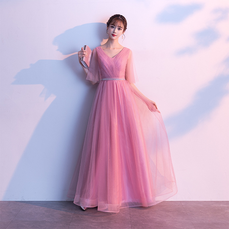 Style,v-neck Party Dress, Fancy Evening Dress,elegant Bridesmaids Dress ...
