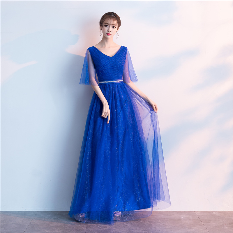 Style,v-neck Party Dress, Fancy Evening Dress,elegant Bridesmaids Dress ...