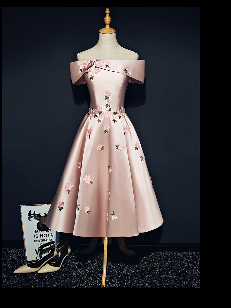 Sweet, Off Shoulder Cocktail Dress, Student Graduation Gown, on Luulla
