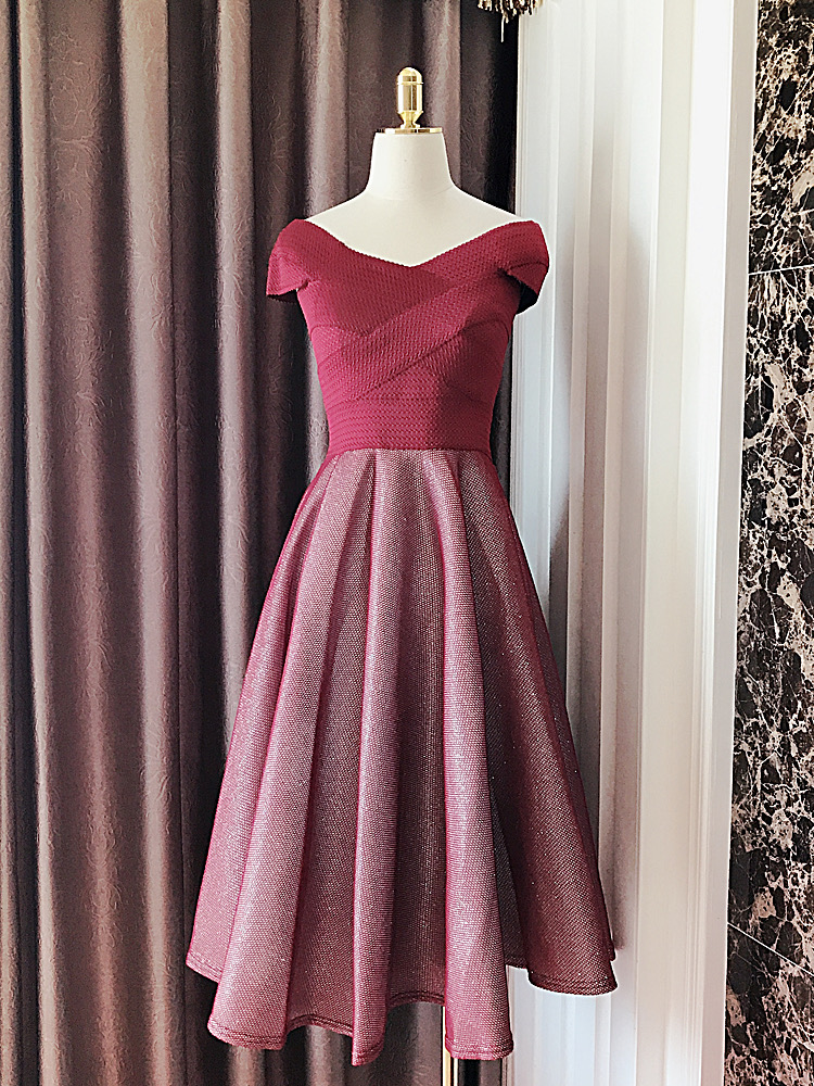 Bandage Cross Dress, Off Shoulder Homecoming Dress, Patchwork Mesh Midi ...