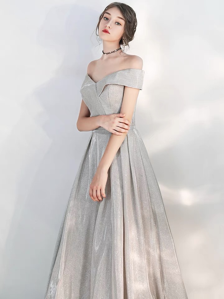 Off-the-shoulder Evening Dress, High Quality, Atmosphere Dress, Elegant ...