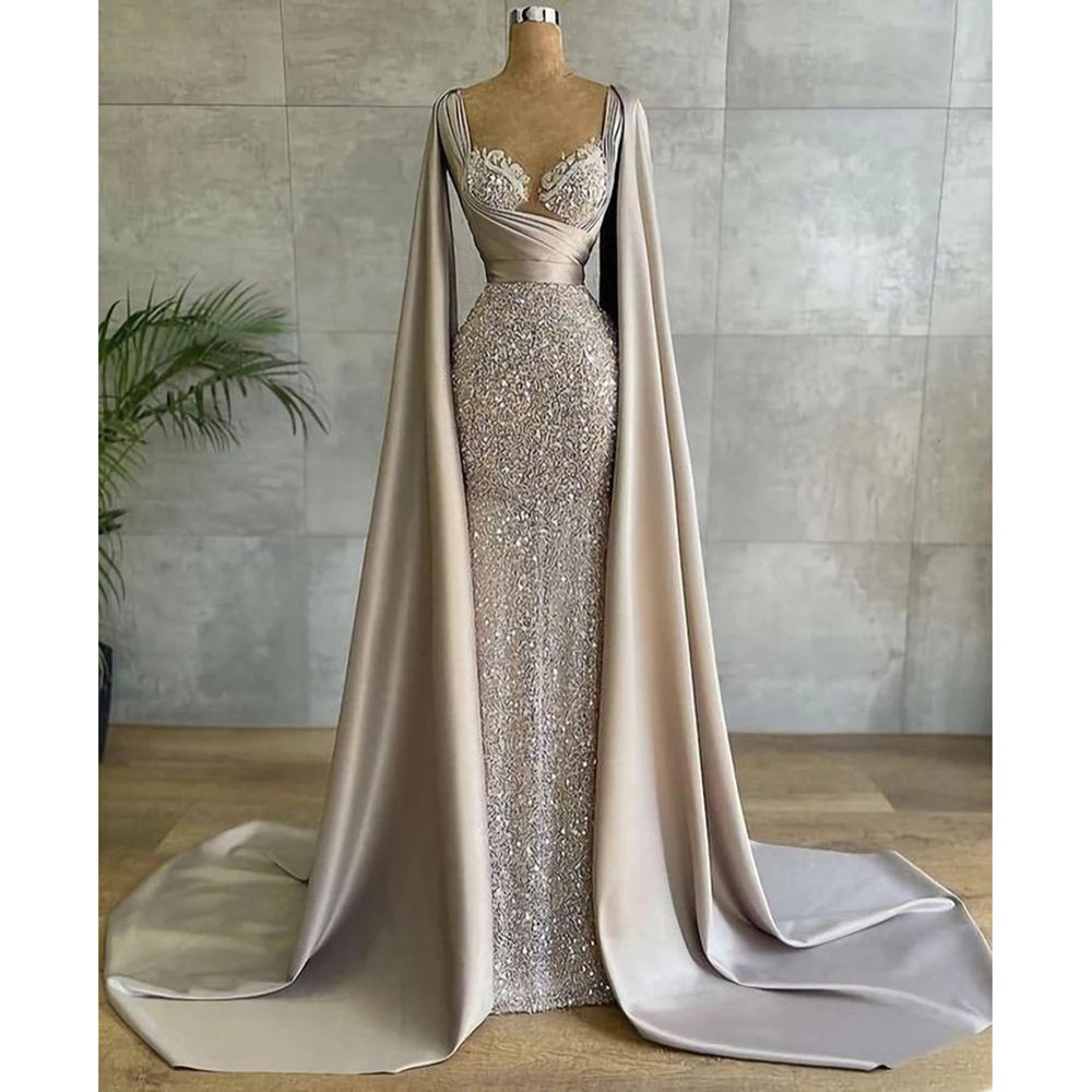 Glamorous Sequin Evening Gown With Long on Luulla
