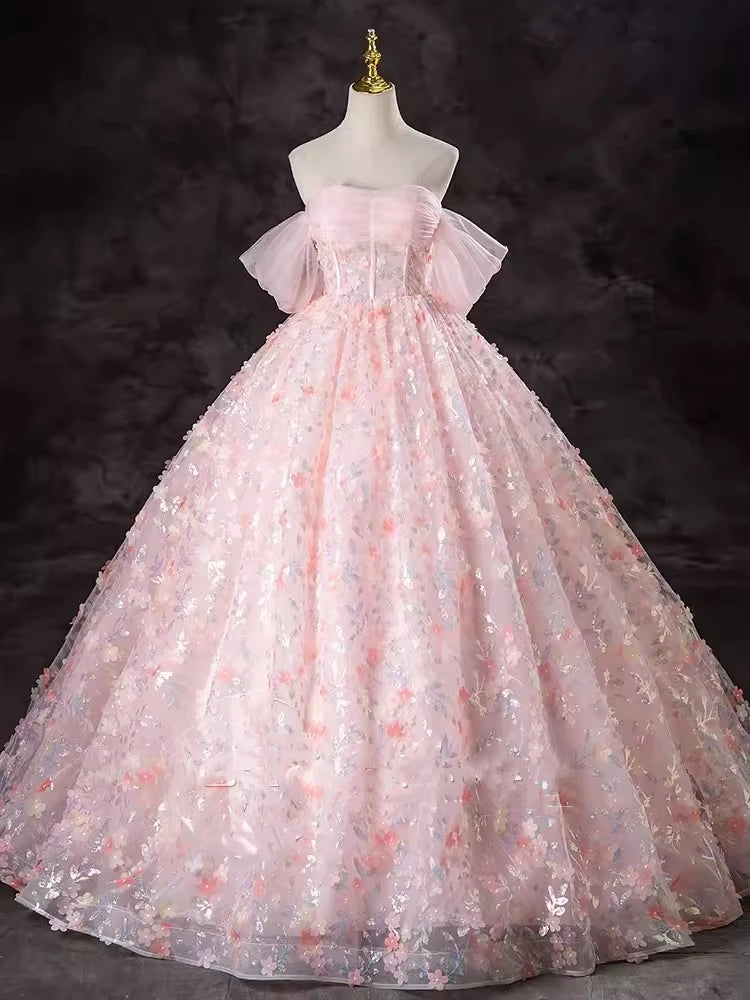 Charming Real Picture Sweet 15 Girl Quinceanera Dresses Off Shoulder Ball Gown Vestido De Xv ...